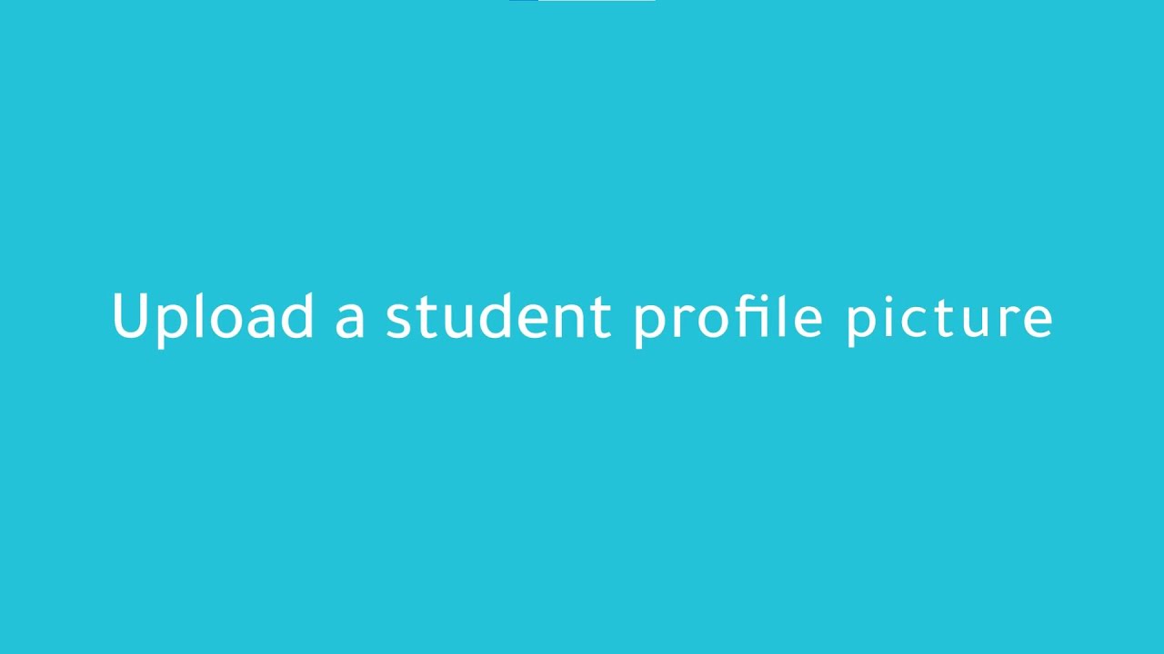 Upload a student profile picture - YouTube