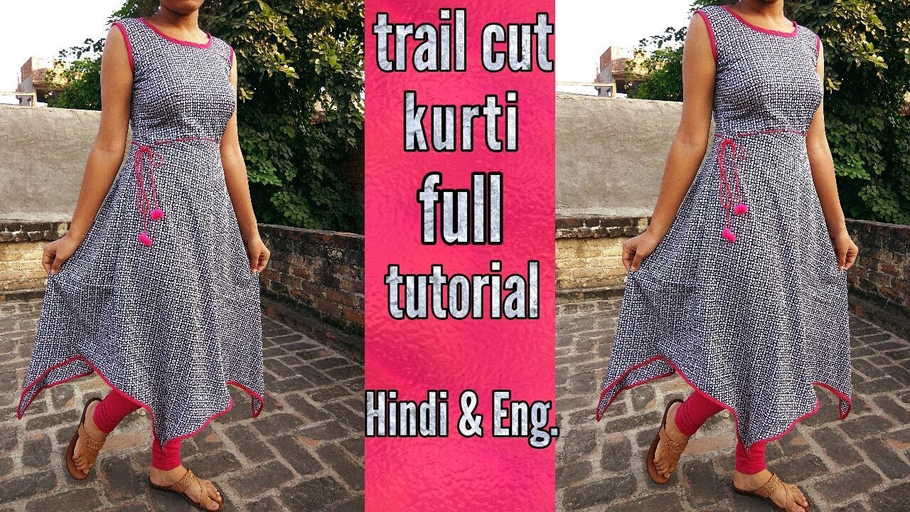 Trail cut kurti ( cutting & stitching ) - YouTube