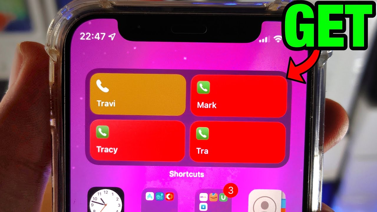 ANY iPhone How To Add Call Widget - YouTube