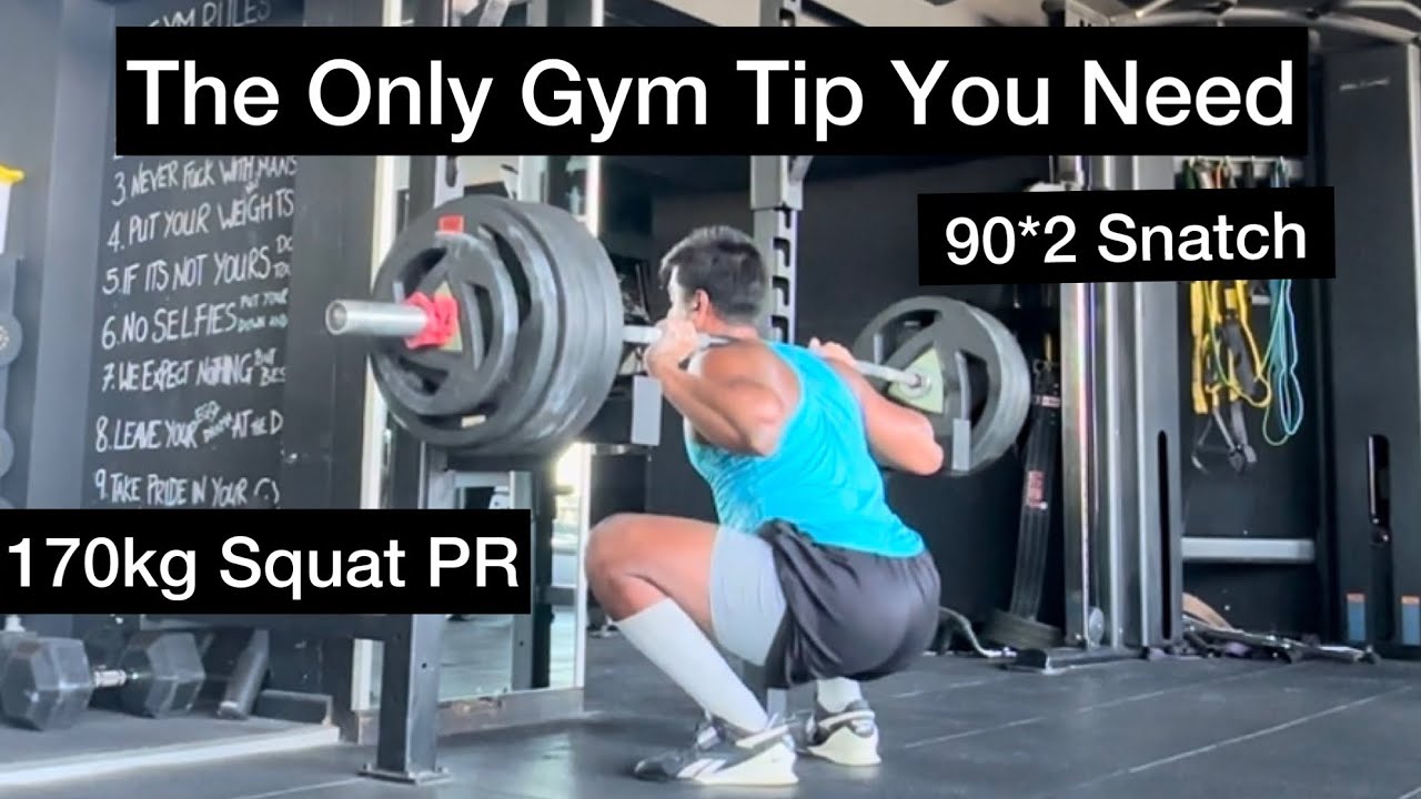 The Only Gym Tip You Need. 170kg Raw Squat PR - YouTube