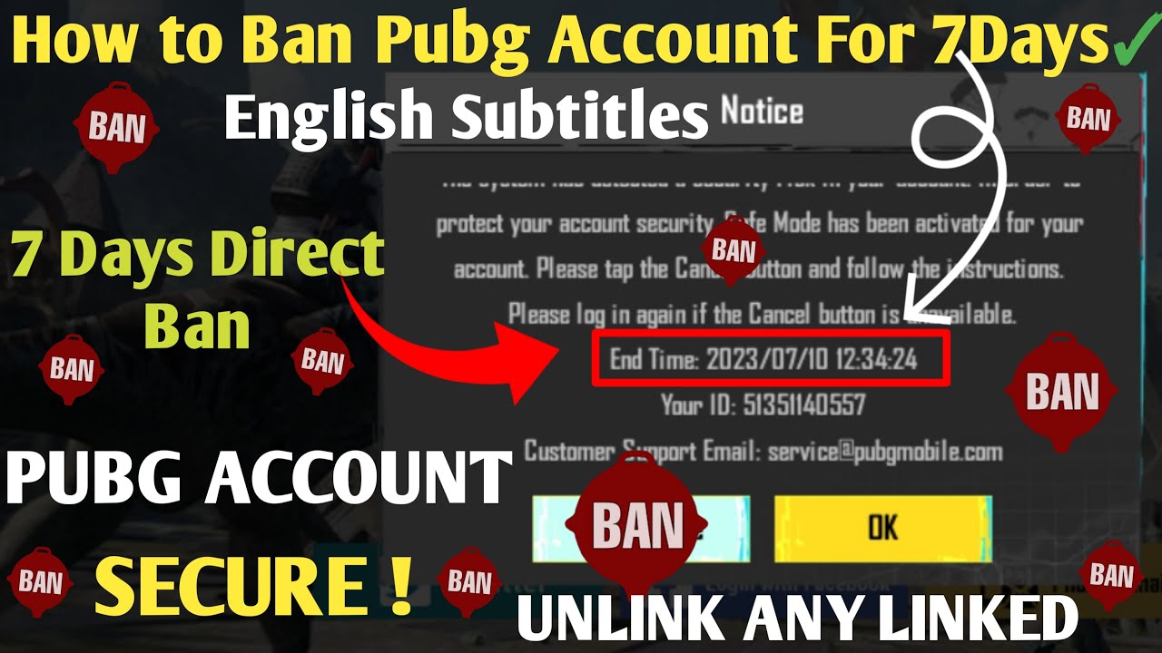 New Trick Ban Your Account for 7 Days PUBG/BGMi | How to Ban Pubg ...