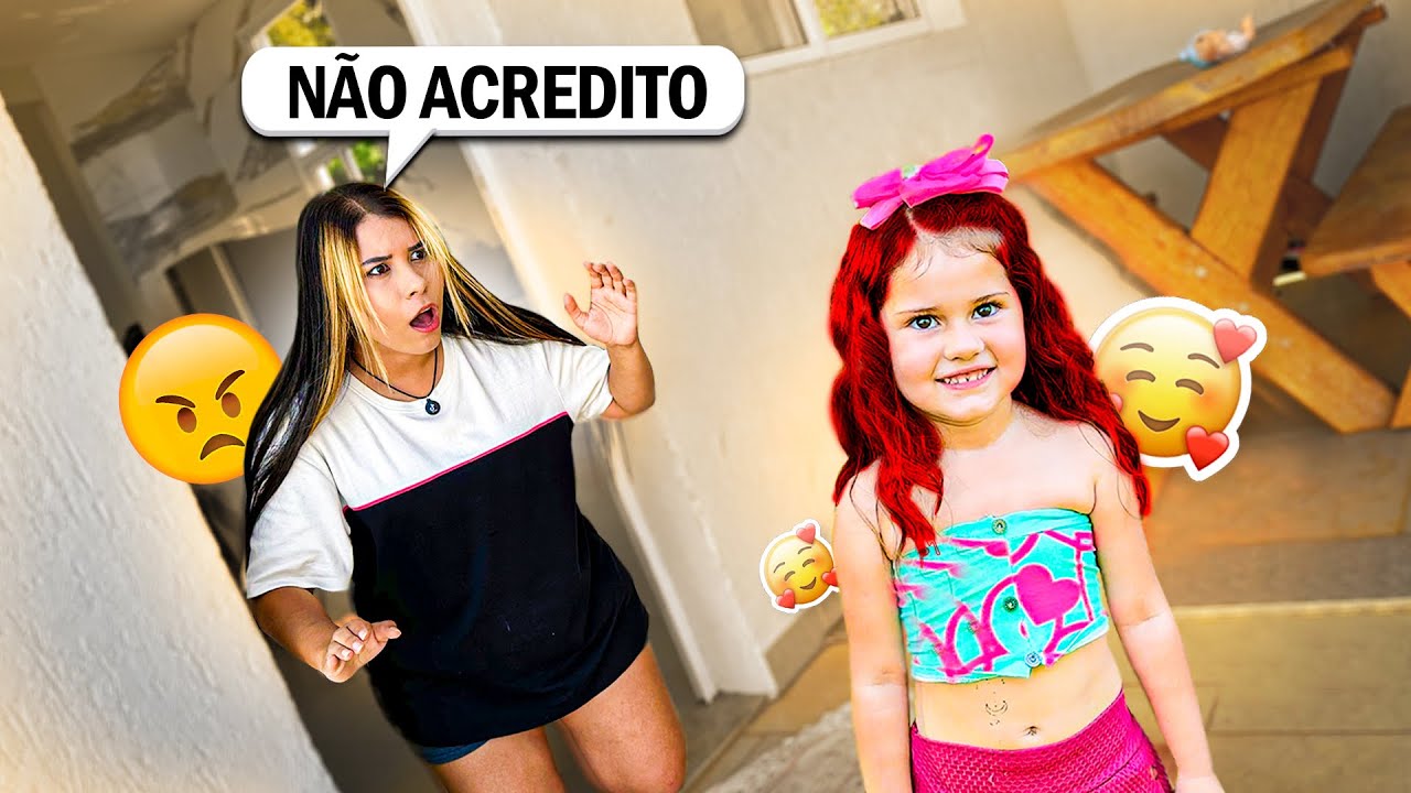 Minha IrmÃzinha Pintou O Cabelo De Vermelho Youtube