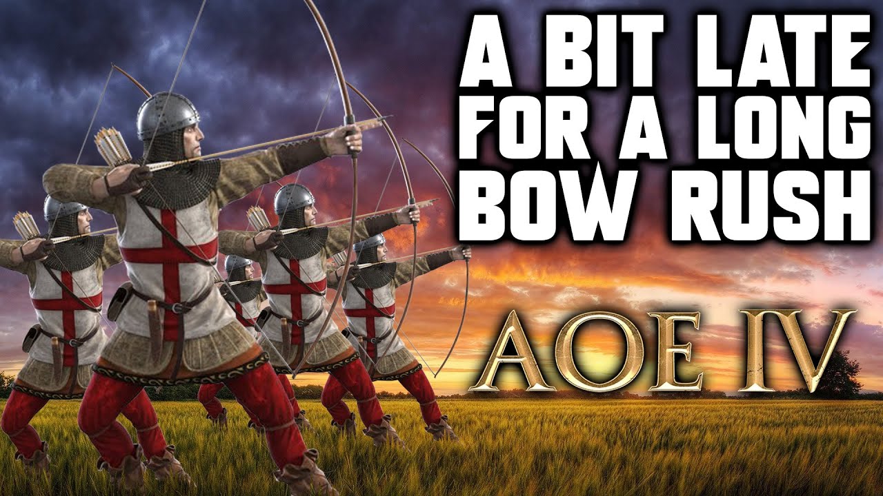 A BIT LATE For A Long Bow Rush! - HRE vs English - AoE4 - Grubby - YouTube