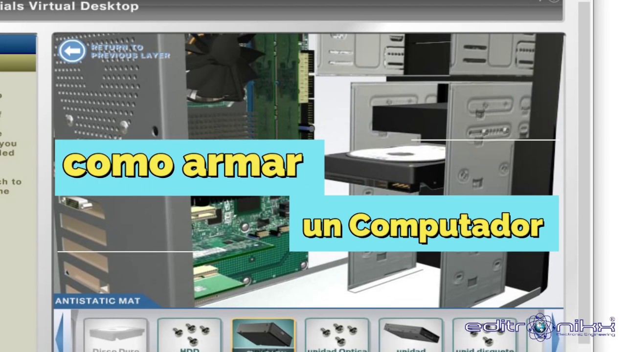 como aprender ARMAR un COMPUTADOR básico con el SIMULADOR interactivo ...