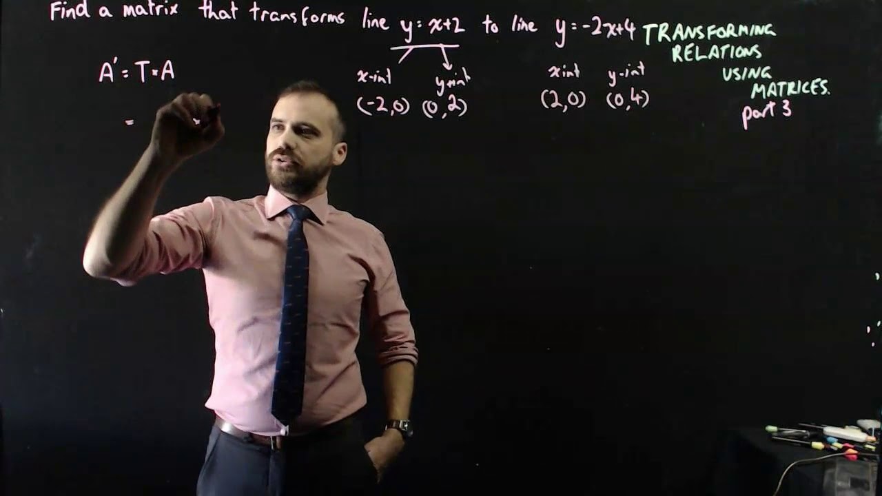 Transforming relations using matrices part 3 - YouTube