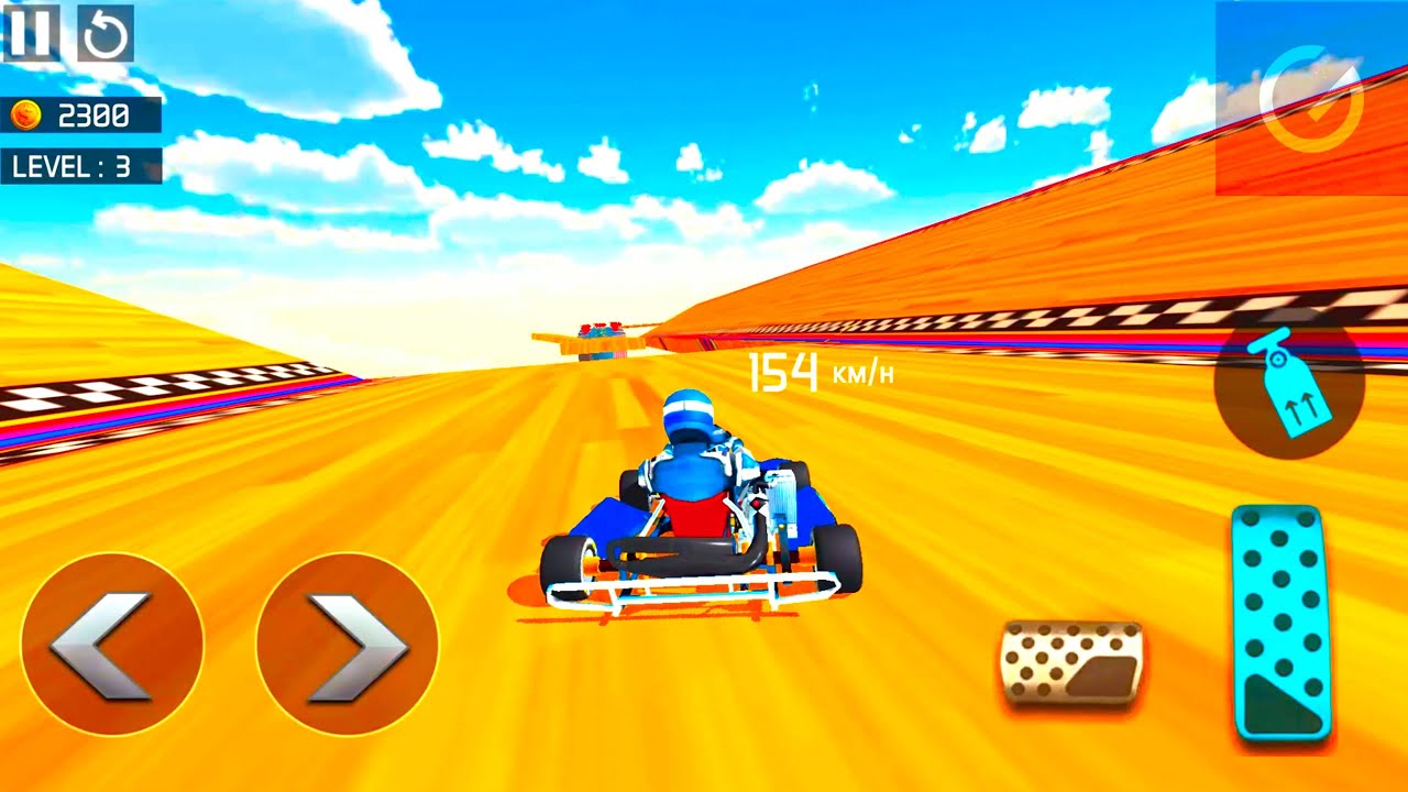 Go Kart Ramp Car Stunt - Impossible Racing - Mobile Gameplay ...