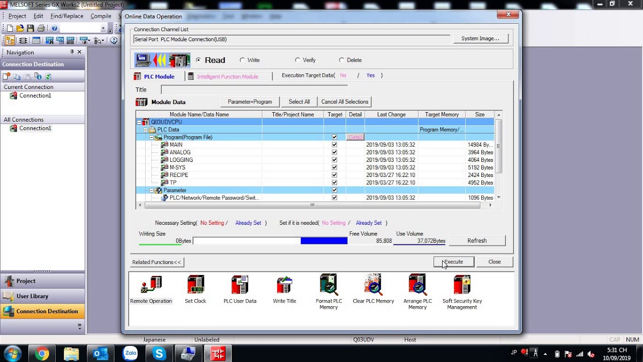 Read the program in the PLC MELSEC Q CPU series. - YouTube