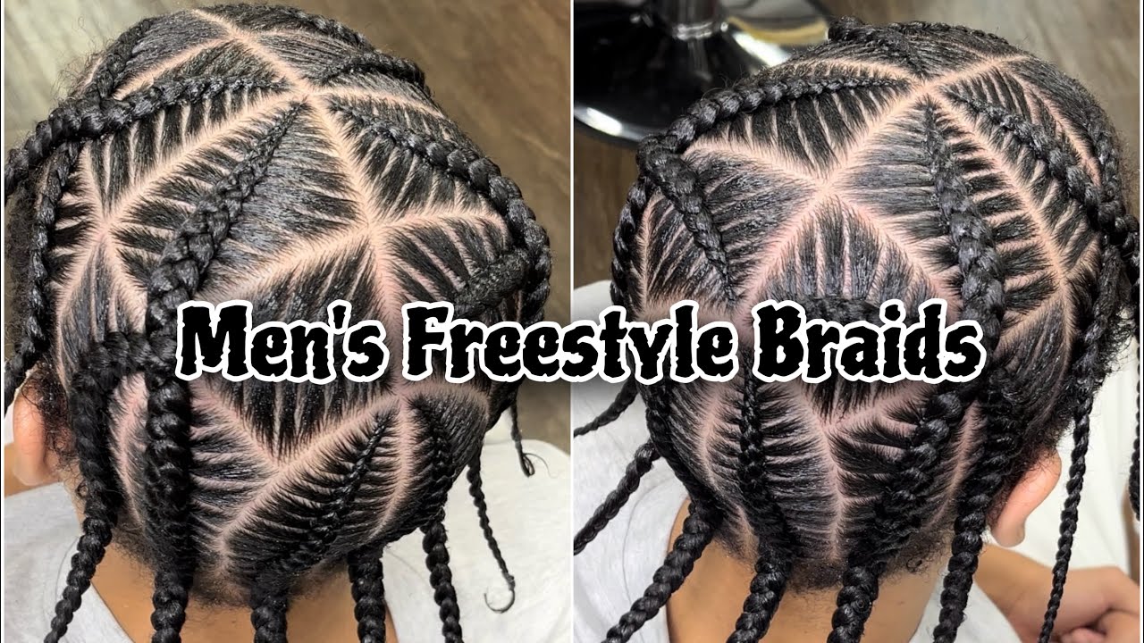 Freestyle Braids Tutorial || Men’s Braids Design - YouTube