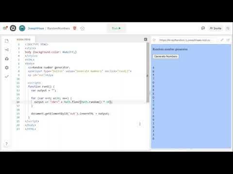 Random Numbers JavaScript - YouTube