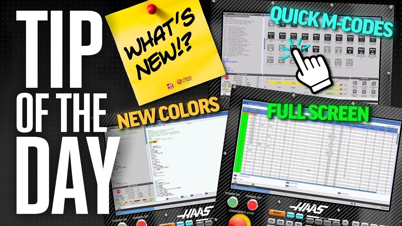 Haas 19" Monitor Touch Screen Enhancements - Haas Tip of the Day - YouTube