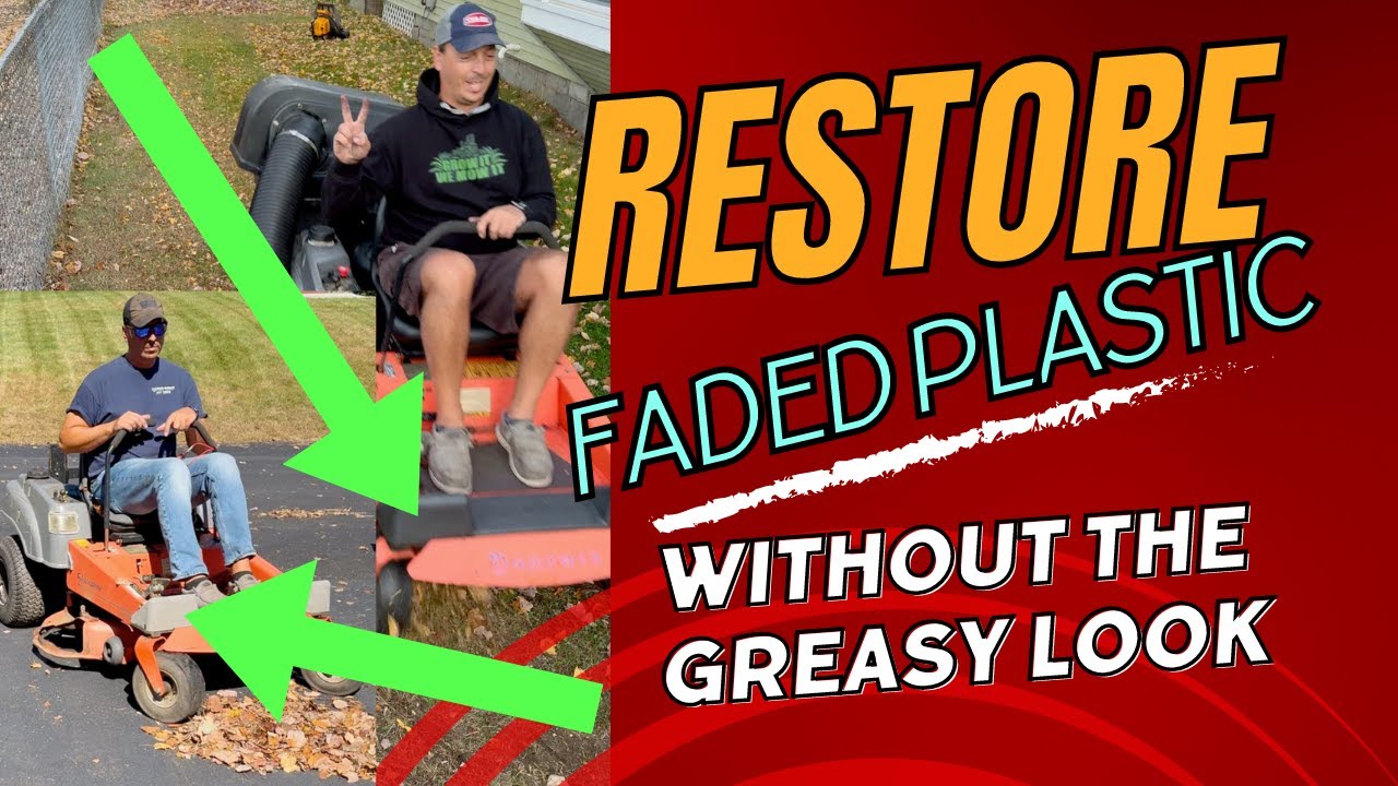 Restoring Sun Damaged Plastic on a Zero Turn Mower - YouTube