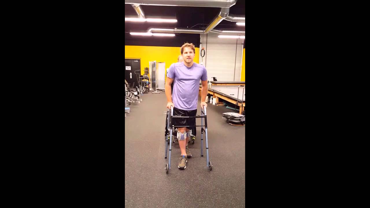Paralyzed and walking with the Bioness system - YouTube