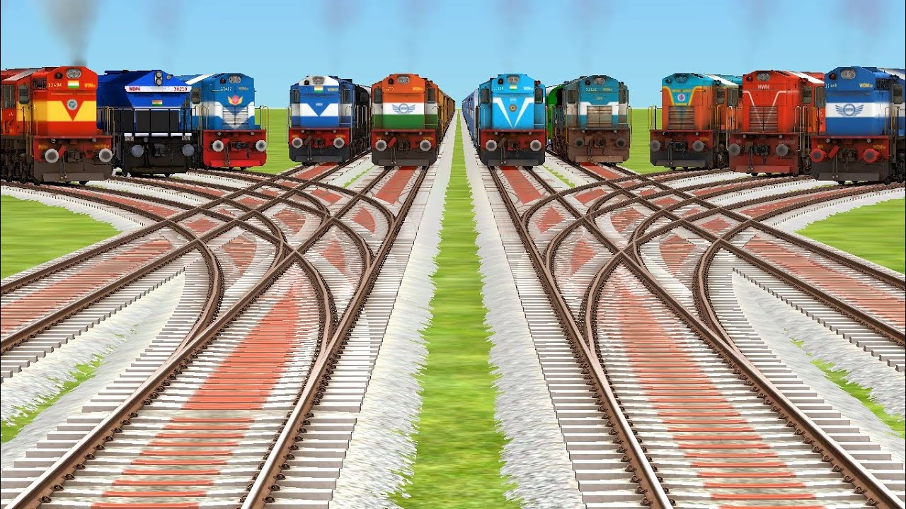 10 INDIA TRAIN ANIMATED//RAILWORKS 3D GAME 🎮 PLAY VIDEOS//train ...