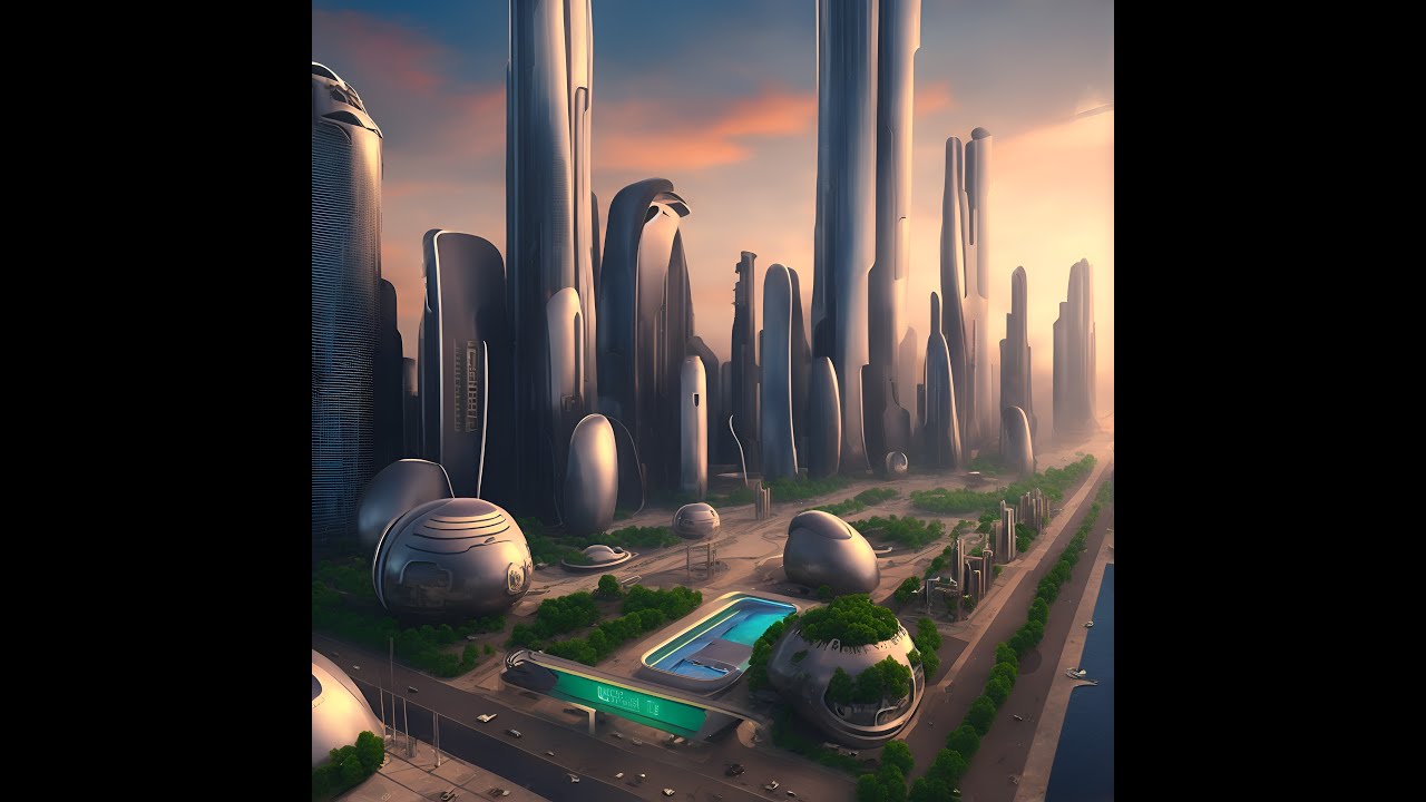 Megapolis of the future by AI leonardo.ai - YouTube