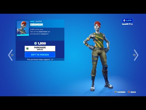 Fortnite Item Shop *RARE* CHROMIUM SKIN IS BACK - YouTube