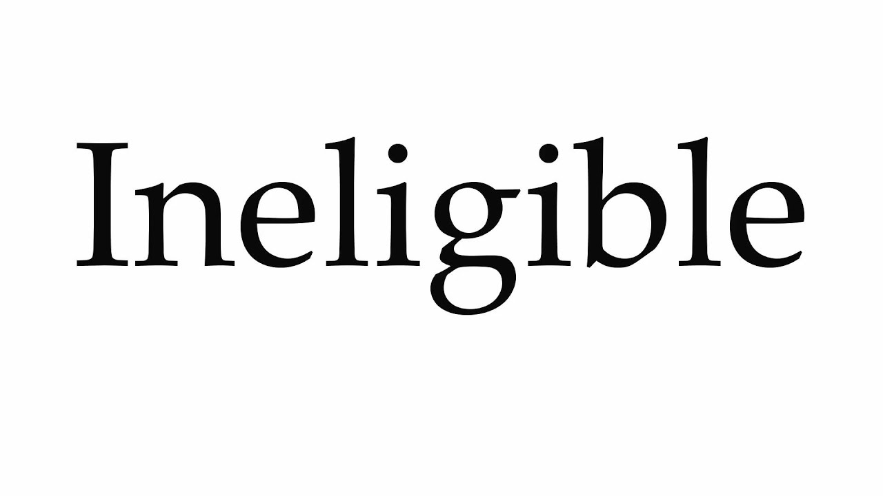 How to Pronounce Ineligible - YouTube