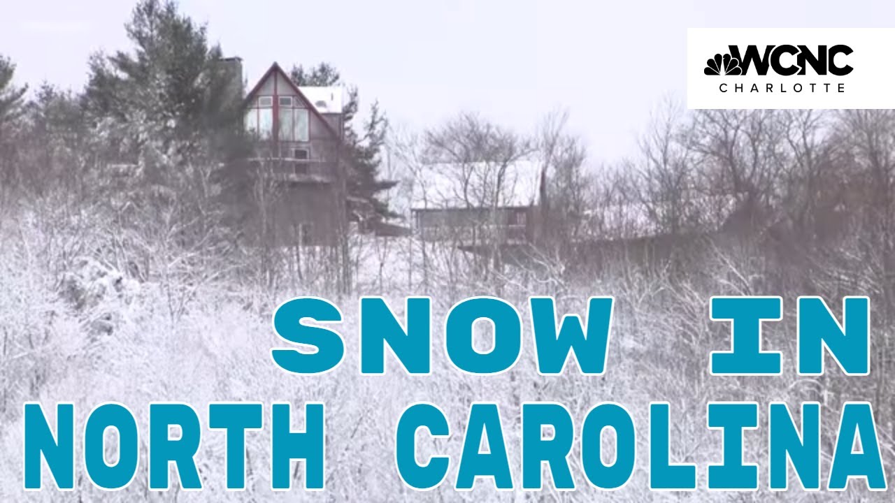 Snow, slush lining roads in NC mountains after winter storm - YouTube