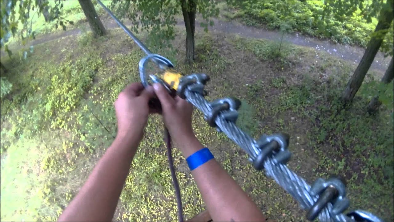 Arbraska Zip line (Helmet cam) - YouTube