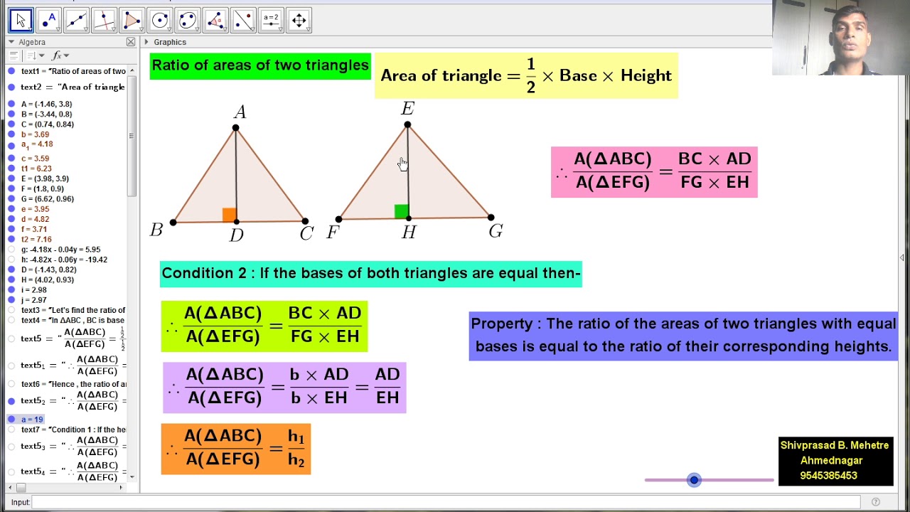10th-Similarity-Ratio of areas of triangles (Practice set1.1) - YouTube