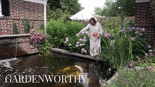 Rose Garden & Koi Pond at a 1909 Virginia Home | Garden Tour