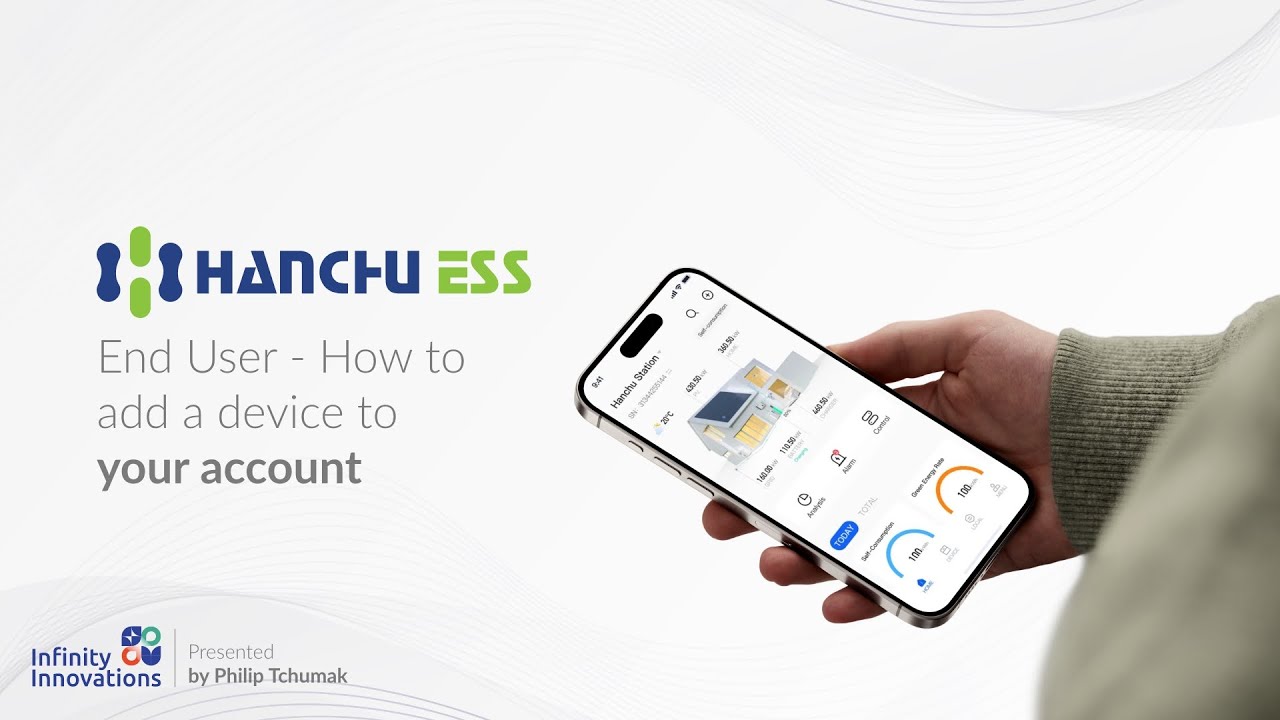 Hanchu ESS - End User - How to add a device to your account - YouTube