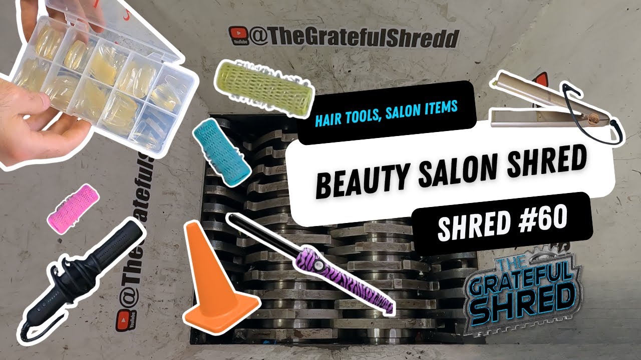BEAUTY SALON DESTRUCTION | Hair Tools, Fake Nails & Retainers SHREDDED ...