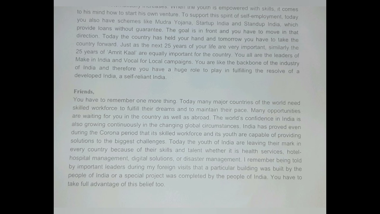 100 WPM | PM Address - Kaushal Dikshant Samaroh of ITI (2) | English ...