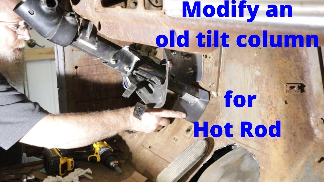 How to Modify Old steering column for hot rod. Save big $$$ - YouTube