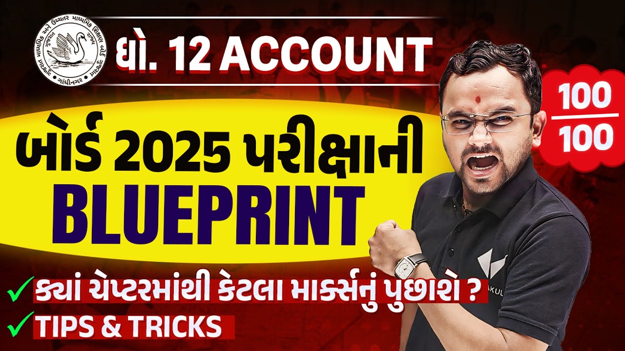 Account Board Exam Blueprint 2025 Std 12| Blueprint With Sample Paper ...