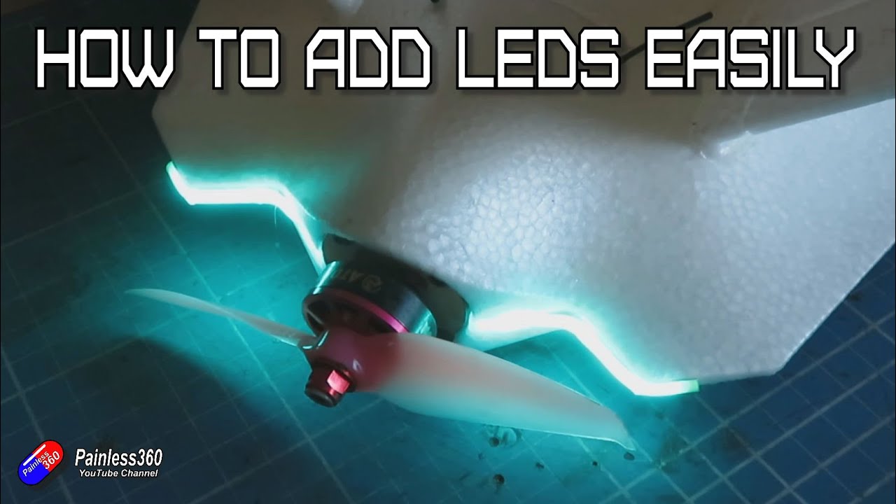 Adding LEDs to light up your wing or airplane - YouTube