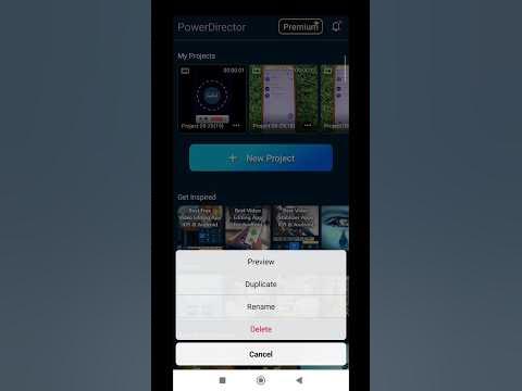 how to delete project in powerdirector app #powerdirector #edit #android - YouTube