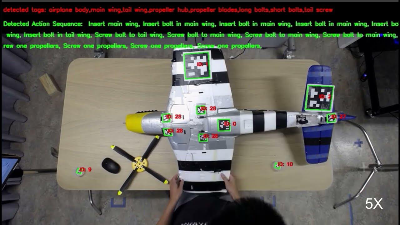 Robot Detects Human Actions in Assembly Task using AprilTags - YouTube