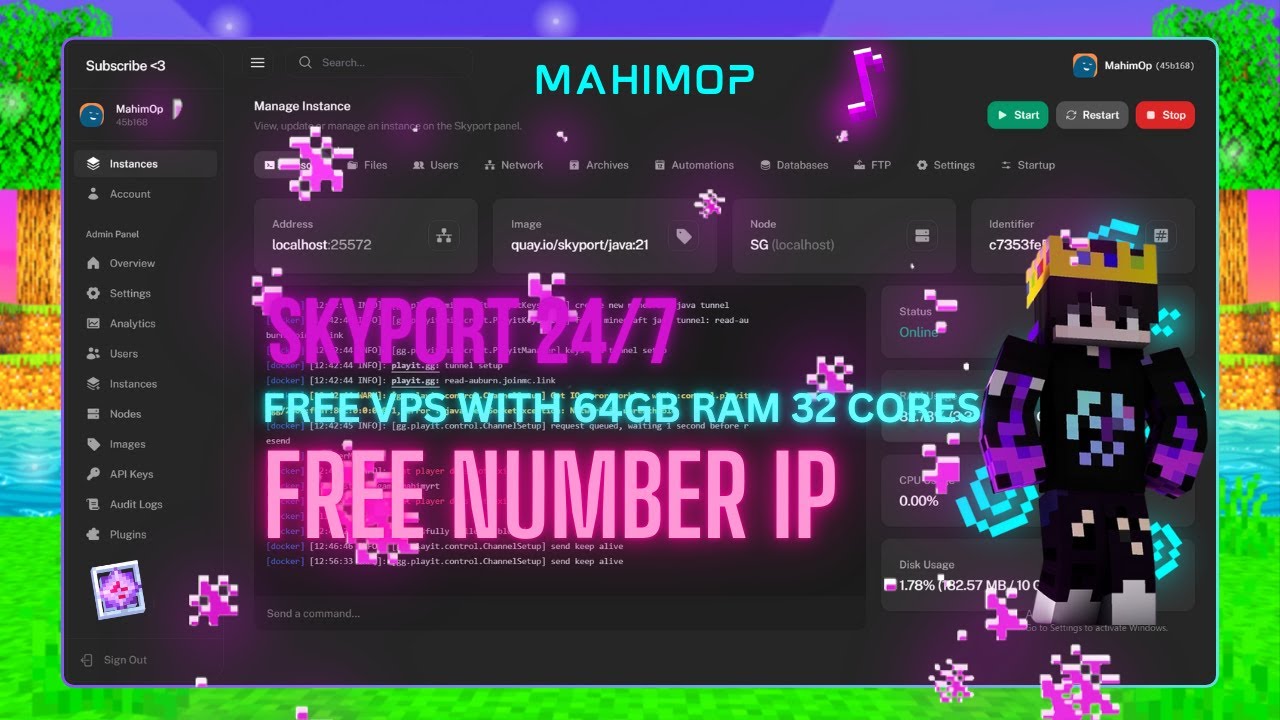 Free 24/7 Skyport Panel + Node Setup | Number IP FOR FREE | NEW 2025 ...