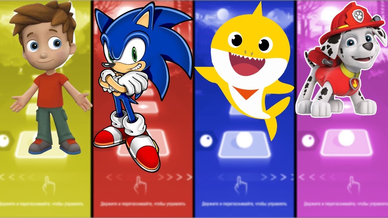 Ryder - Sonic - Marshall - Pikachu | Tiles Hop EDM Rush - YouTube