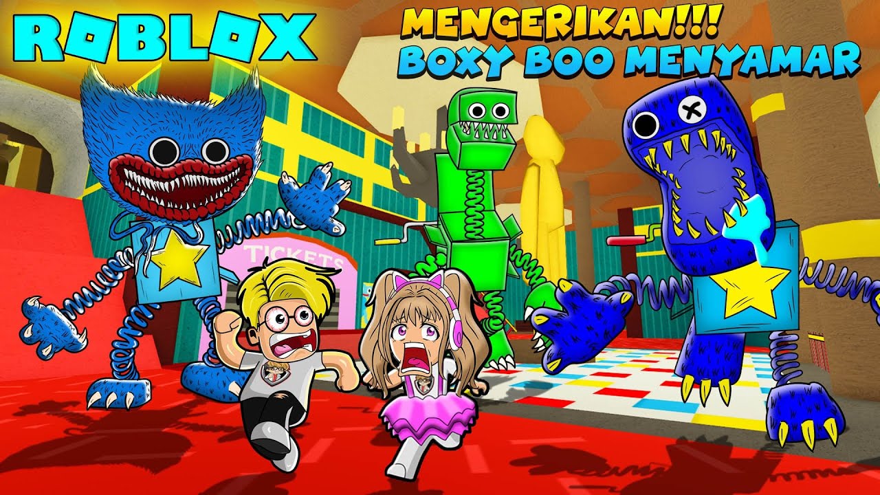 BANG CUPU MENEMUKAN SEMUA BADGES BOXY BOO YANG DISEMBUNYIKAN ROBLOX ...