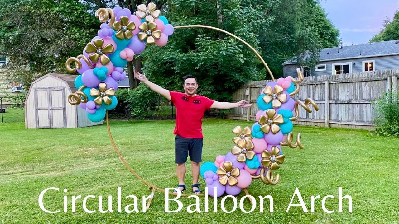 DIY Outdoor Circle Balloon Garland/Balloon Hoop/Circular Balloon Arch ...