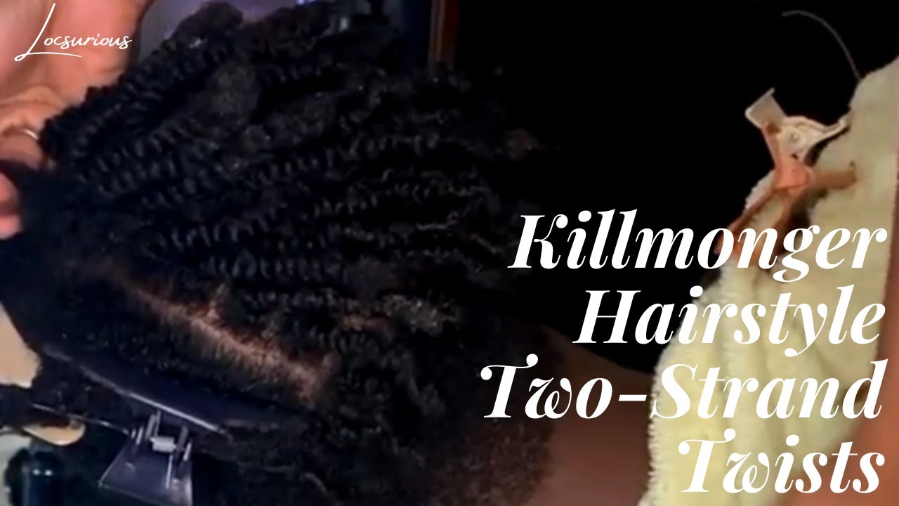 Killmonger Hairstyle - Two Strand Twists Completed Look on Natural Hair ...