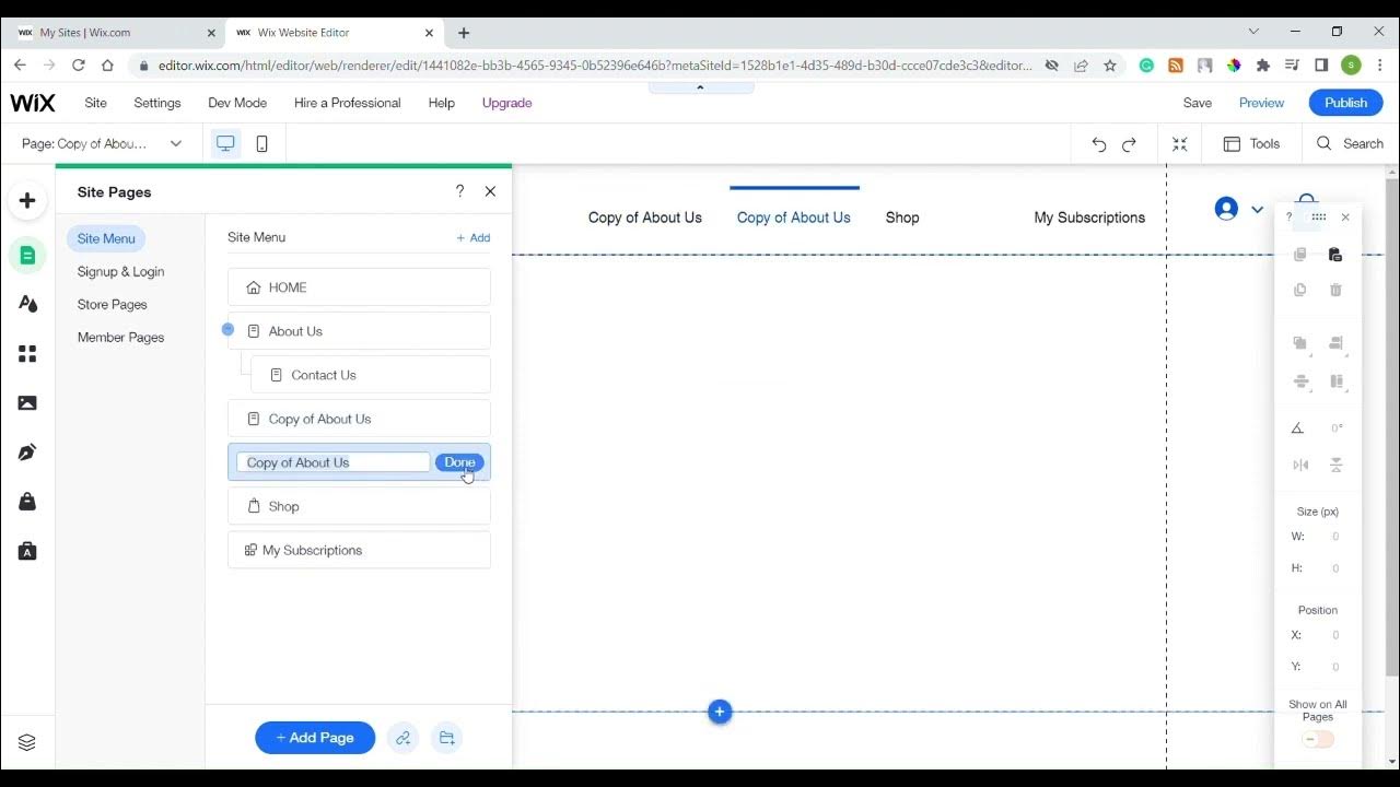 How to Copy and Paste Pages in Wix | Wix Tutorial - YouTube
