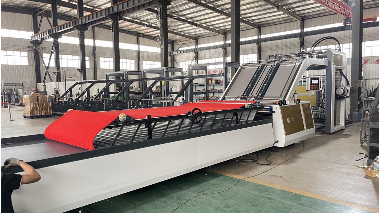 High Speed Flute laminating laminator lamination machine!!! - YouTube
