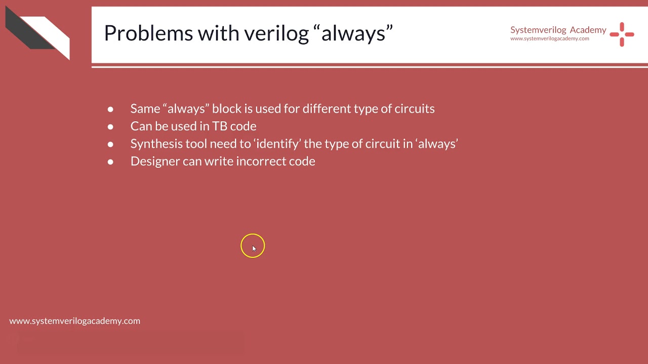 Course Systemverilog Design 1 L41 Verilog Always Block Youtube