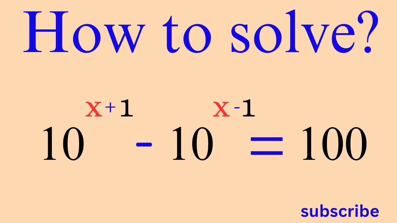 A Nice Algebra Math Problem | How to solve? - YouTube