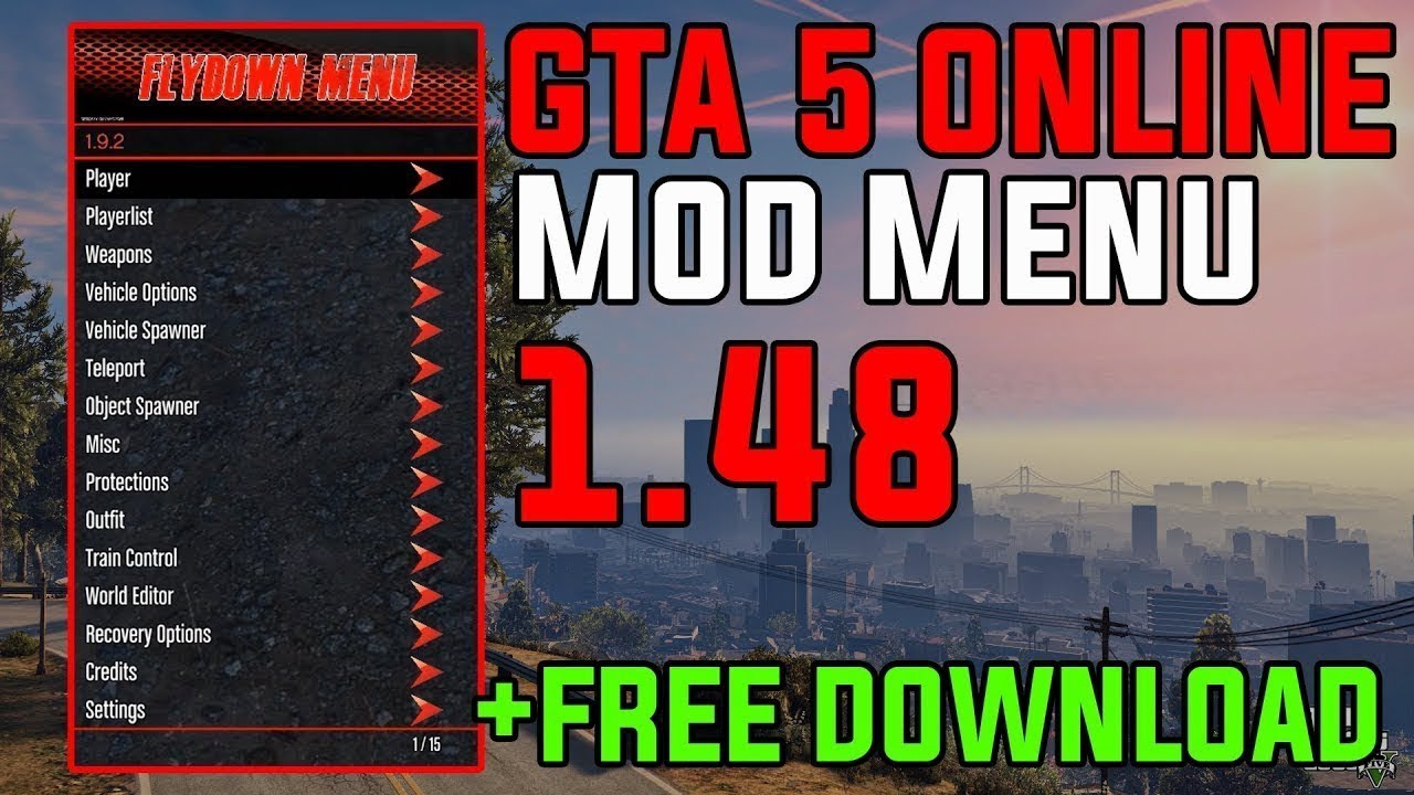 COME SCARICARE MOD MENÙ GTA 5 ONLINE [V 1.48] - FlyDown Menù - YouTube