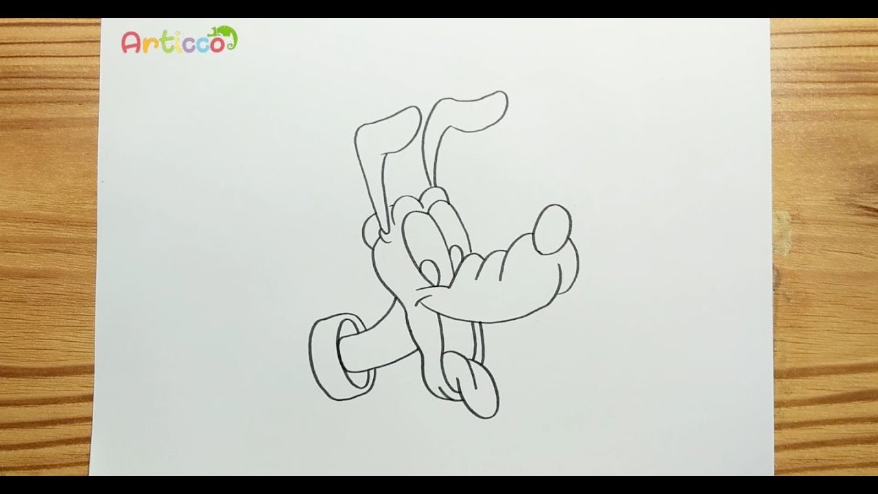 How to Draw PLUTO Dog From Disney Easy - YouTube