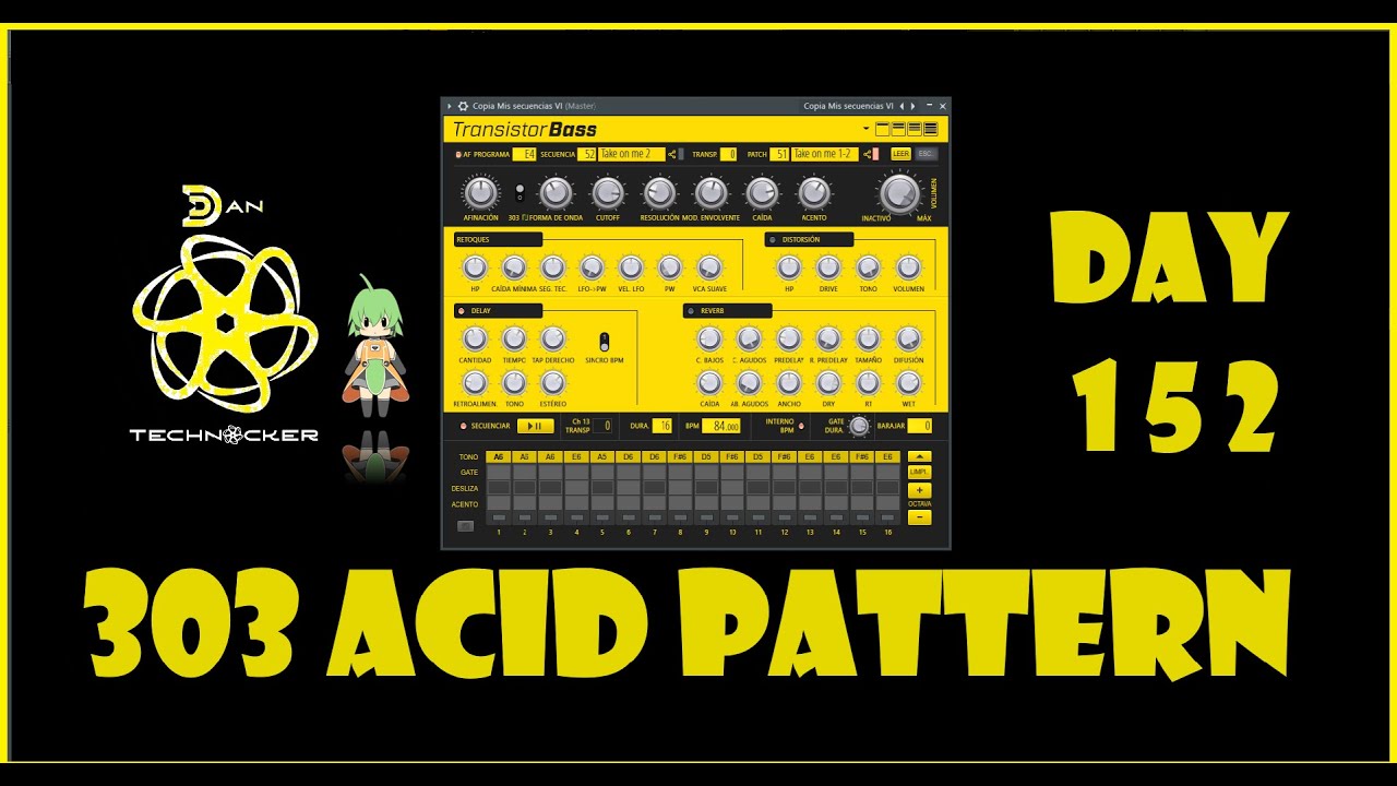 303 Melodic Acid pattern Day 152 #FlStudio24 #techno #melodictechno # ...