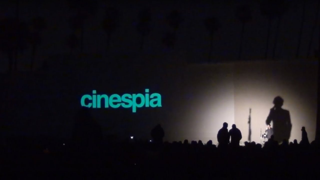 Outdoor movie screening at Hollywood Forever Cemetery, after driving ...