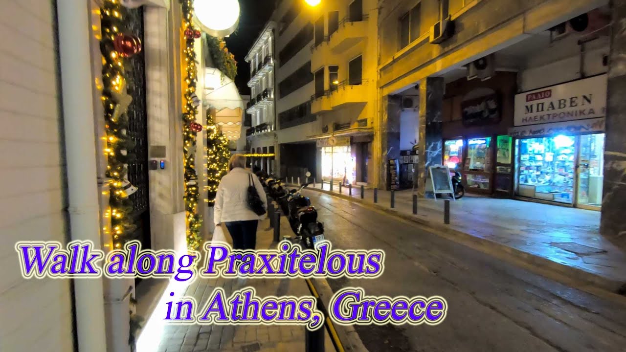Walking in Greece. Walk along Praxitelous in Athens. ORANGE ua - YouTube