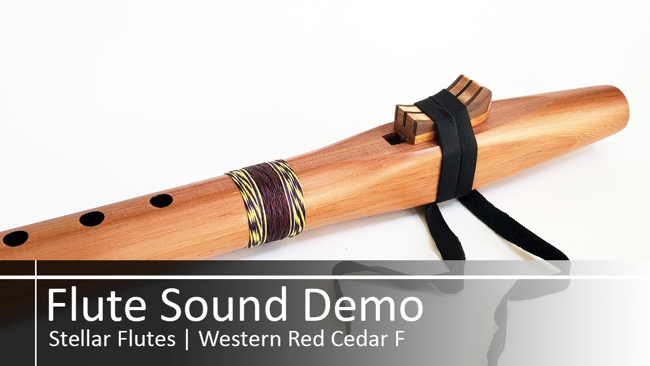 Native American Style Flute | Key of F | #0827 Western Red Cedar - YouTube