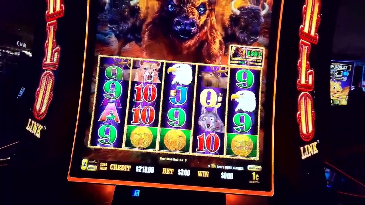 3 HOLD & SPIN BONUSES on Buffalo Link Slot Machine at Mohegan Sun - YouTube