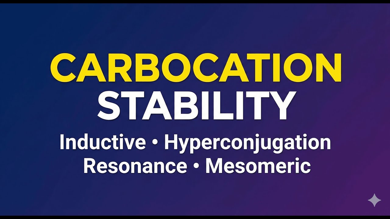 Carbocations: Structure, Stability & Electronic Effects | Organic ...