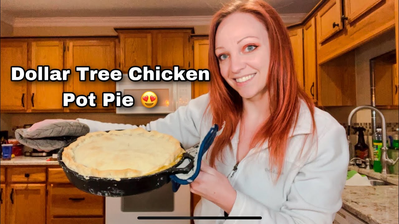 Making A Homemade Dollar Tree Chicken Pot Pie 😍 (Sort of) - YouTube
